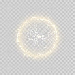 Ball lightning on a transparent background Vector Image