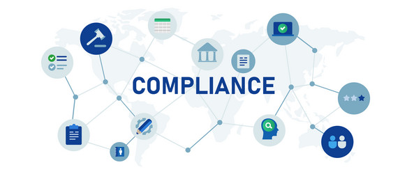 In compliance icon checklist sign certified Vector Image