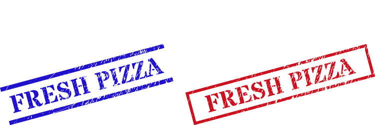 Pizza grunge rubber stamp watermarks Royalty Free Vector
