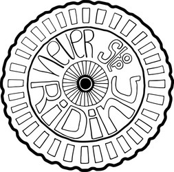 Never stop riding lettering Royalty Free Vector Image