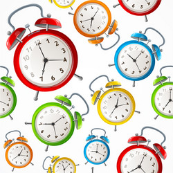 Different time on alarm clocks Royalty Free Vector Image