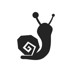 Snail logo template isolated brand identity icon Vector Image