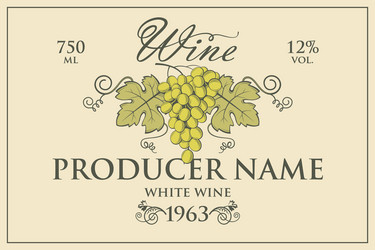Wine bottle label Royalty Free Vector Image - VectorStock