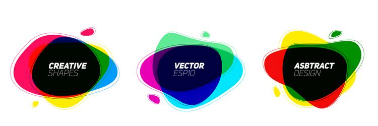 Color multiply badges set Royalty Free Vector Image