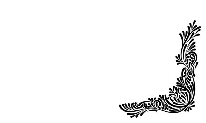 Floral retro coner border Royalty Free Vector Image