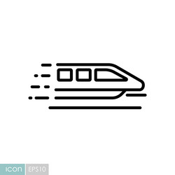 Monorail speed modern train icon graph symbol Vector Image