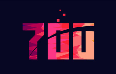 Gold number 700 logo icon design Royalty Free Vector Image