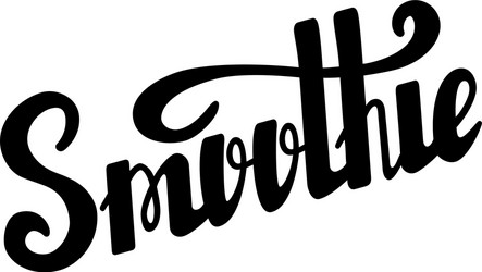 Fruit smoothie hand written lettering Royalty Free Vector