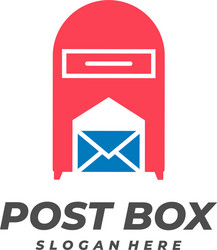 House post box logo template creative Royalty Free Vector