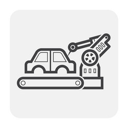 Production line icon linear isolated Royalty Free Vector