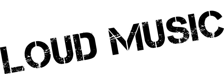 Loud music rubber stamp Royalty Free Vector Image