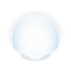 Summer seashell beach conch isolated icon closeup Vector Image