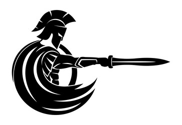 Spartan with sword Royalty Free Vector Image - VectorStock