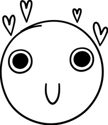 Doodle emoji doodles image pictograph smile Vector Image