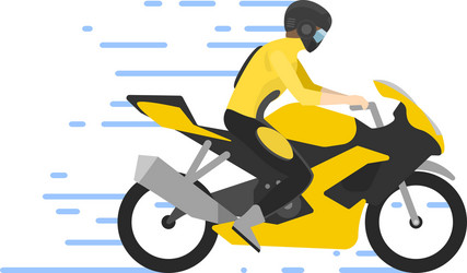 Motorcyclist driving motorcycle motocross racing Vector Image