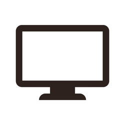 Desktop computer icon screen symbol Royalty Free Vector