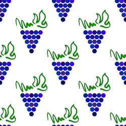Grapes seamless pattern Royalty Free Vector Image