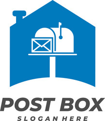 House post box logo template creative Royalty Free Vector