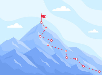 Mountain progression path climbing progress route Vector Image