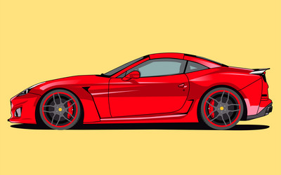 Sport car side view design Royalty Free Vector Image