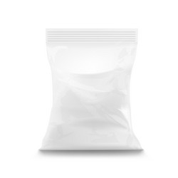3d white clear sack isolated on background Vector Image