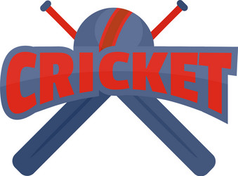 Cricket logo simple style Royalty Free Vector Image