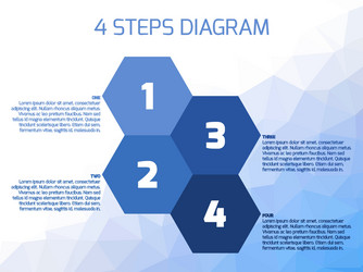 4 step process modern infographic diagram graph Vector Image