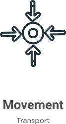 Web cursor outline icon thin line black Royalty Free Vector