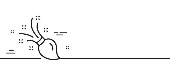 Paint brush line icon wall paintbrush sign Vector Image