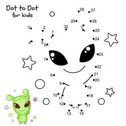 Dot to dot educational game for preschool kids Vector Image