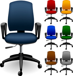 Two chairs with soft armrests Royalty Free Vector Image