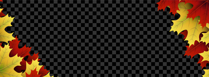 Autumn maple leaves corner frame Royalty Free Vector Image