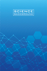 Blue science background with lines structures Vector Image