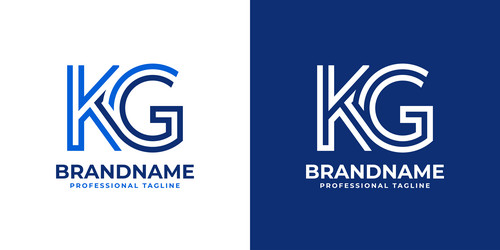 Letters gk and kg 3d monogram logo suitable Vector Image