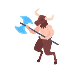 Minotaur mythology mascot Royalty Free Vector Image