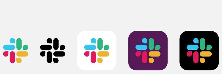 Slack logos set Royalty Free Vector Image - VectorStock