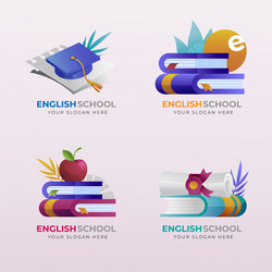 English logo design template Royalty Free Vector Image