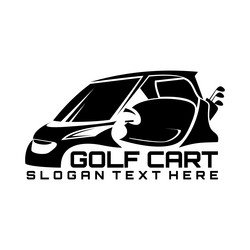 Golf cart logo design Royalty Free Vector Image
