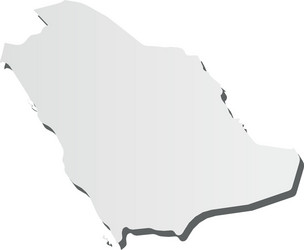 Saudi arabia - solid black outline border map Vector Image