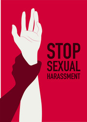 Stop sexual harassment banner gender equality Vector Image