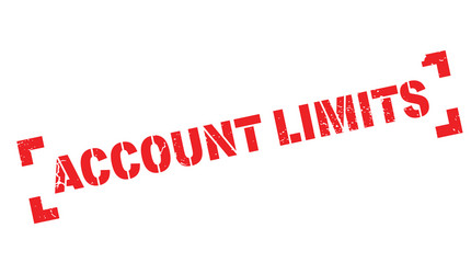 Account limits stamp on white Royalty Free Vector Image