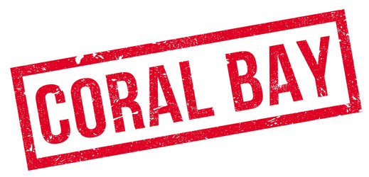 Coral bay rubber stamp Royalty Free Vector Image