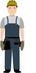 Isolated civil engineer avatar Royalty Free Vector Image