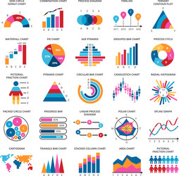 Business data market infographic elements icons Vector Image