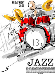 Jazz music party invitation design Royalty Free Vector Image
