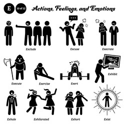 Man person basic body language posture stick Vector Image