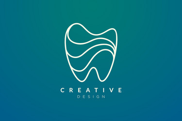 Tooth shape design ideas modern minimalist Vector Image