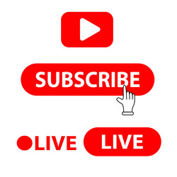 Youtube logo icons video hosting Royalty Free Vector Image