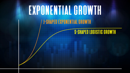 Abstract background of exponential growth chart Vector Image