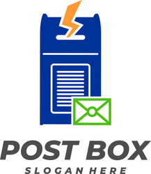Fast post box logo template creative post box Vector Image